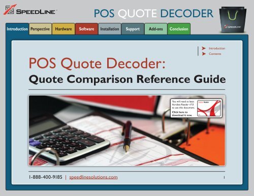 POS Quote Decoder: - Speedline Solutions