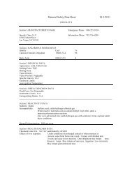 Material Safety Data Sheet - SPEEDY-CLEAN
