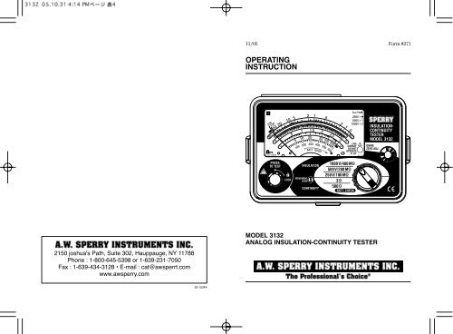 Manual - Sperry Instruments