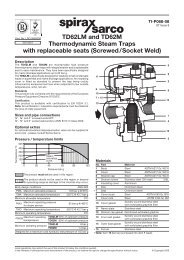 TD42S2 Thermodynamic Steam Traps - Spirax Sarco