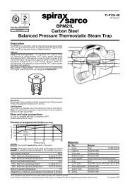 MST21 Stainless Steel Balanced Pressure ... - Spirax Sarco