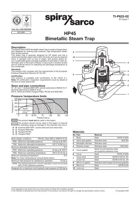 Trampas De Vapor Spirax Sarco PDF Steam Temperature, 48% OFF
