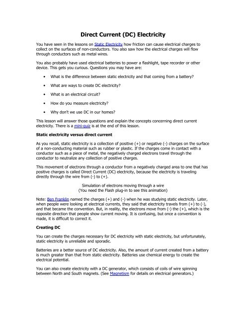 Direct Current Animation