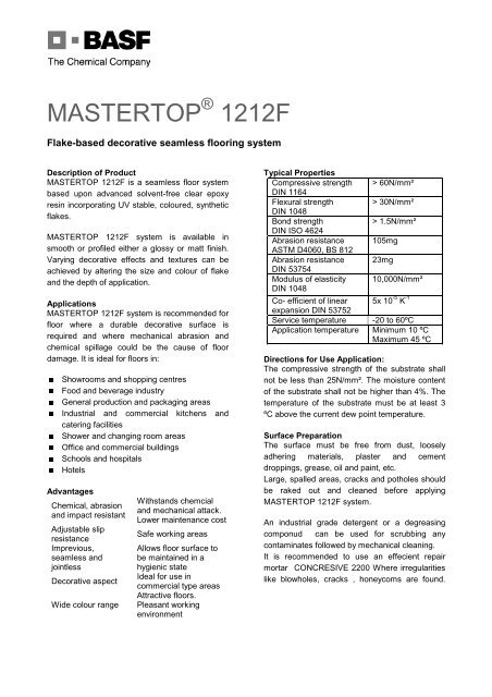 MASTERTOP 1212F - BASF Construction Chemicals - Egypt