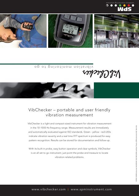 VibChecker â portable and user friendly vibration ... - SPM Instrument