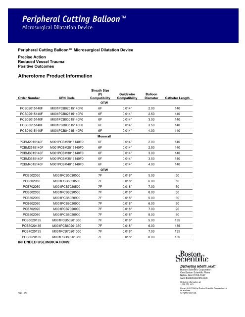 Hemashield Platinum Branch Grafts Peripheral ... - Boston Scientific