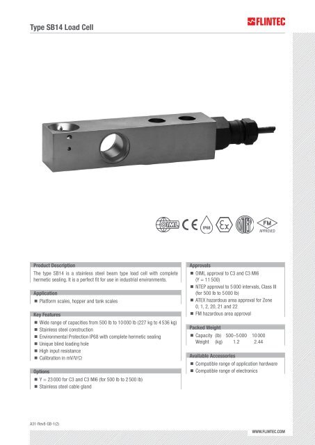 Type SB14 Load Cell