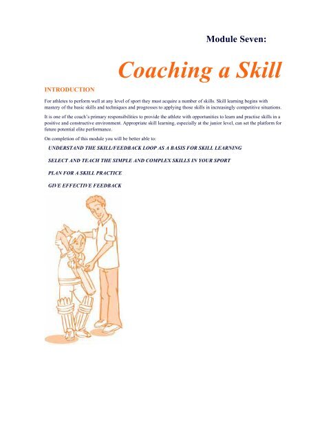 Module 7: Coaching a Skill (PDF, 62 Kb) - Sport New Zealand
