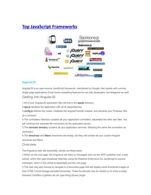 Top JavaScript Frameworks