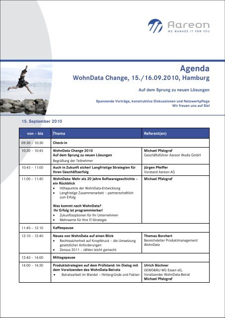 Agenda - Aareon AG