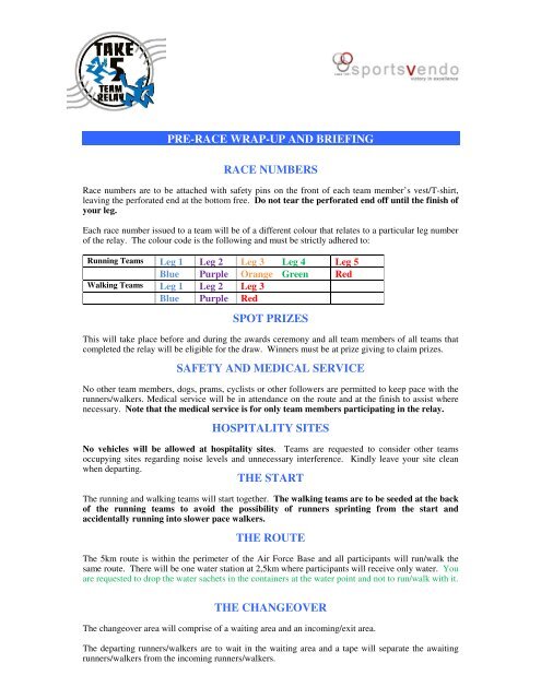 Pre-Event Briefing - SportsVendo