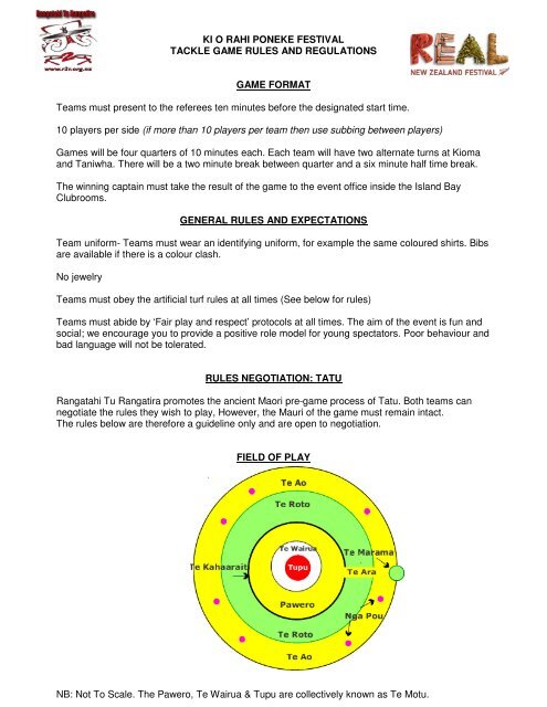 KI O RAHI PONEKE FESTIVAL TACKLE GAME ... - Sport Wellington