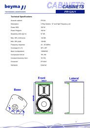 ENCLOSURE ENCLOSURE DESIGNS - Beyma