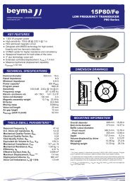 ENCLOSURE ENCLOSURE DESIGNS - Beyma