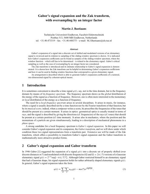 PDF version of the full paper - Signal Processing Systems ...