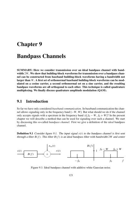 Chapter 9 Bandpass Channels - Signal Processing Systems