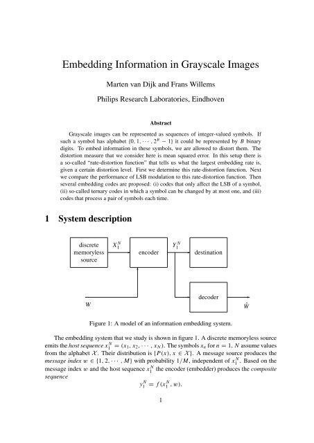 Embedding Information in Grayscale Images - Signal Processing ...