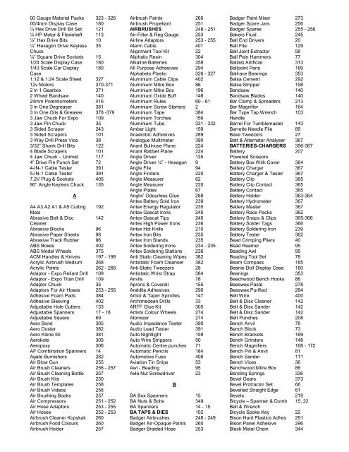 00 Gauge Material Packs 323 - Squires Model and Craft Tools