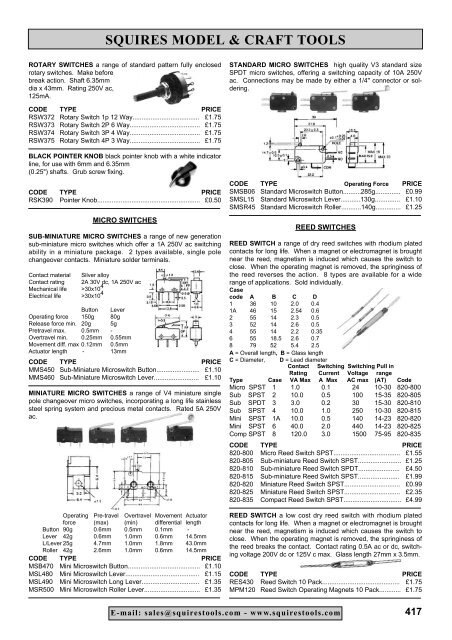 SQUIRES MODEL & CRAFT TOO