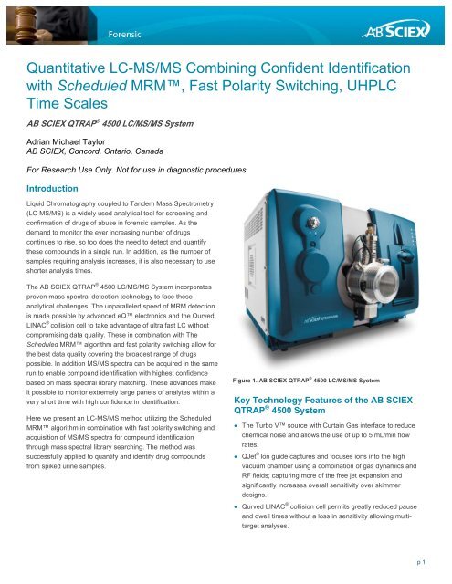 Quantitative LC-MS/MS Combining Confident ... - AB Sciex