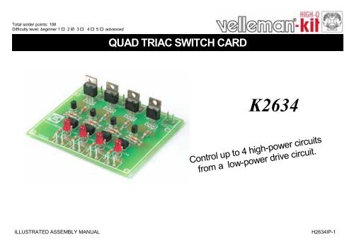 QUAD TRIAC SWITCH CARD - Electronics123.net