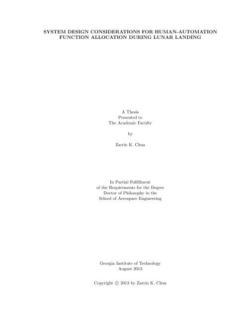 system design considerations for human-automation function ...