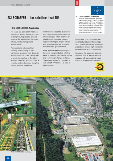 SSI SCHAEFER â for solutions that fit! - SSI SCHÃ FER