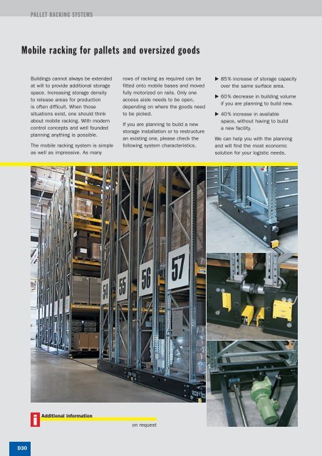 Mobile racking for pallets and oversized goods - SSI-Schaefer