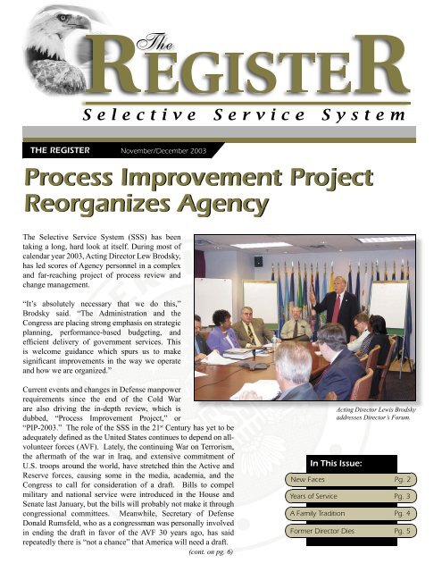 The Register - Selective Service System