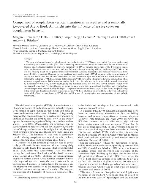 Wallace, Margaret I., et al. Comparison of zooplankton vertical ...