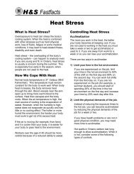 Humidex Heat Stress Response Plan Chart Revised