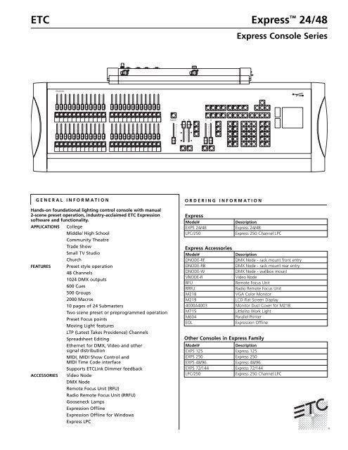 ETC Expressâ ¢ 24/48