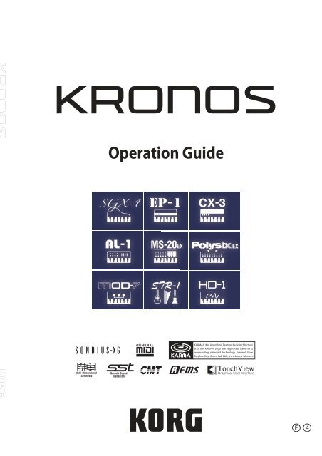 KRONOS Operation Guide - Korg