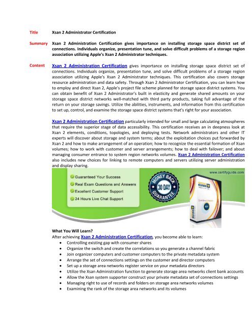 Xsan 2-Administration