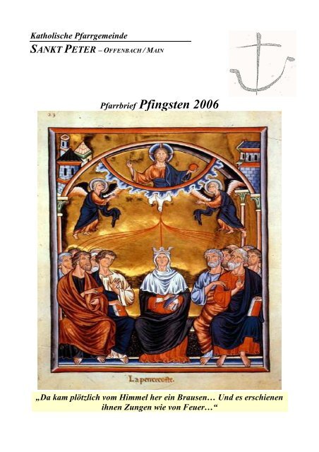 Pfarrbrief Pfingsten 2006 - Katholische Pfarrgemeinde Sankt Peter ...