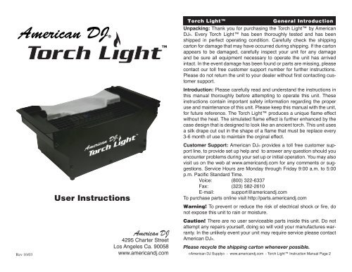 Torch Light - American DJ