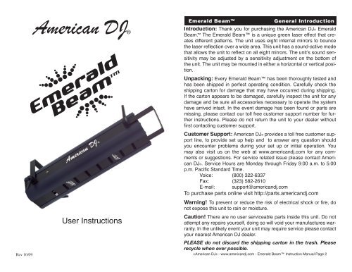 Emerald Beam - American DJ