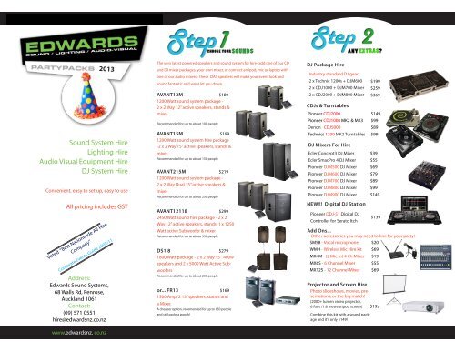 Brochure 1 - Edwards Sound Lighting Audio-Visual
