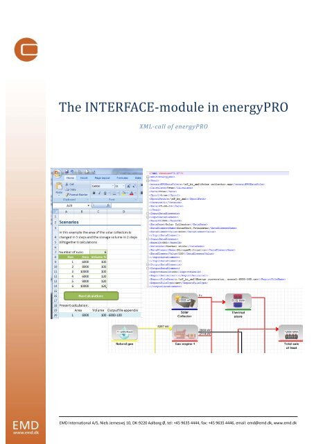 The INTERFACE-module in energyPRO - EMD International AS.