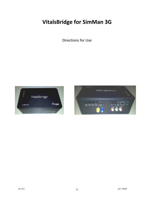 VitalsBridge Directions for Use RevA4 - Laerdal Medical