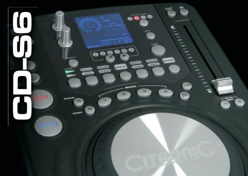 Citronic CD S6 Data Sheet - DJ Deals