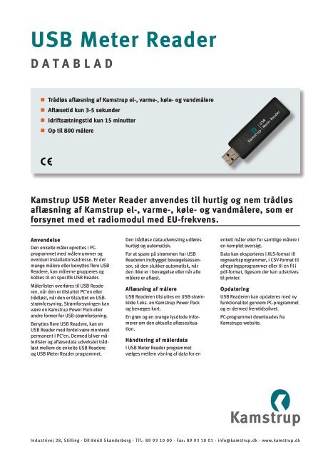 Datablad - Kamstrup A/S