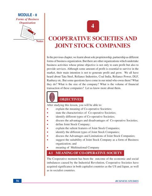 Joint Stock Company Example