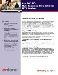 Amuletâ ¢ 300/350 - Entone Technologies