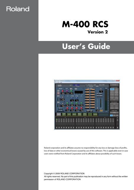 About M-400 RCS - Roland Systems Group