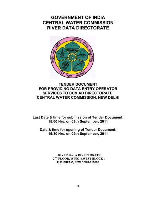 government of india central water commission river data directorate