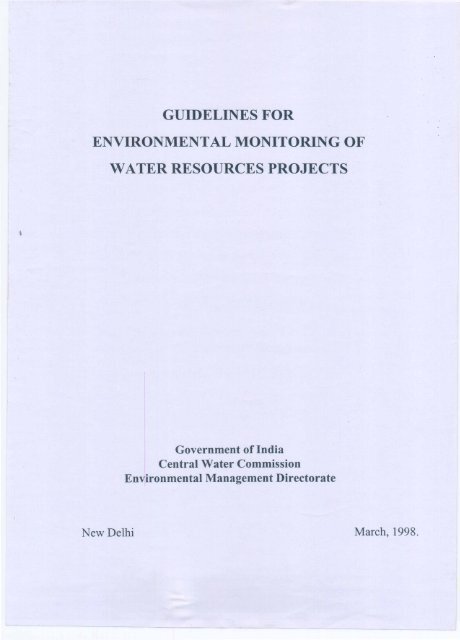 guidelines for environmental monitoring of water resources projects