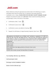 Insurance verification form - Jet2.com