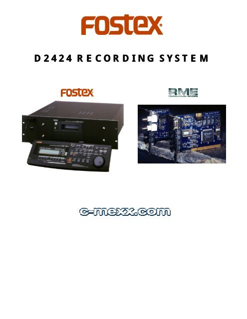 D2424 RECORDING SYSTEM - Fostex