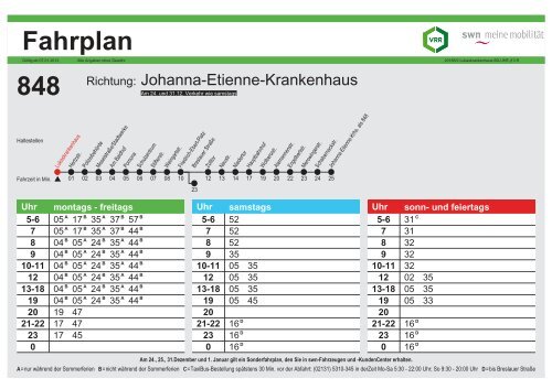 Fahrplan Gültig ab 07.01
